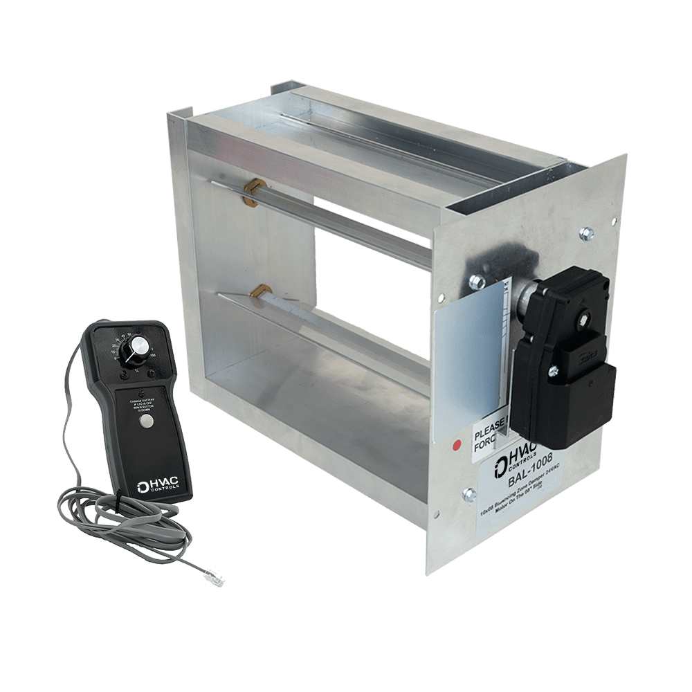 iO HVAC Controls Rectangular Electronic Balancing Damper with Actuator ...