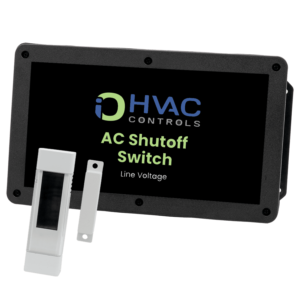 iO HVAC Controls AC-SOS AC-SOS-LV Line Voltage Wireless A/C Shutoff Switch AC-SOS-XX-LV